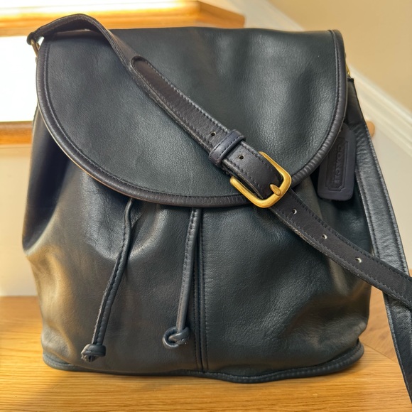 Coach | Bags | Vintage Coach Navy Lightweights Shoulder Pouch ...